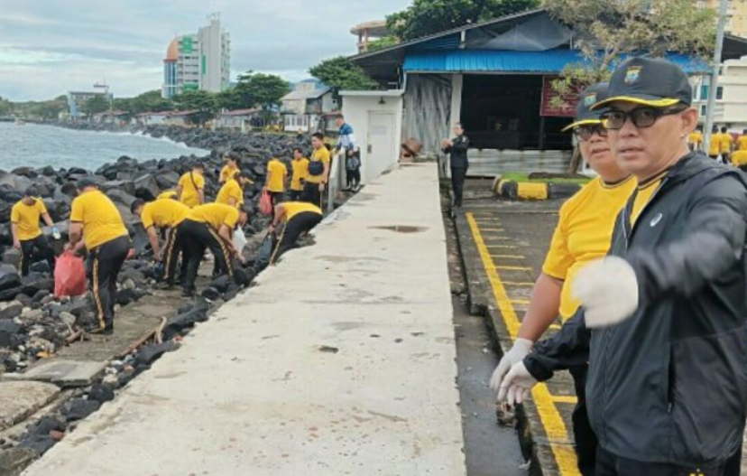 Seribu Personel Polda Sulut Turun ke Pantai, Kawasan Boulevard Manado ...